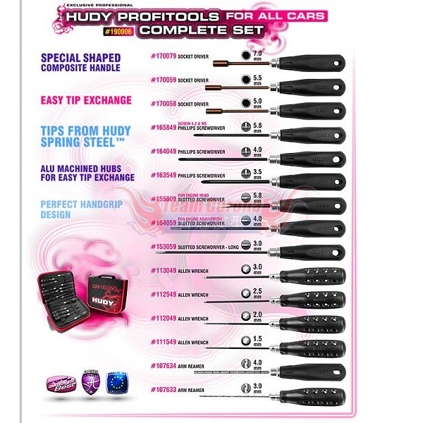 HUDY 190005 Limited Edition Tool Set + Carrying Bag