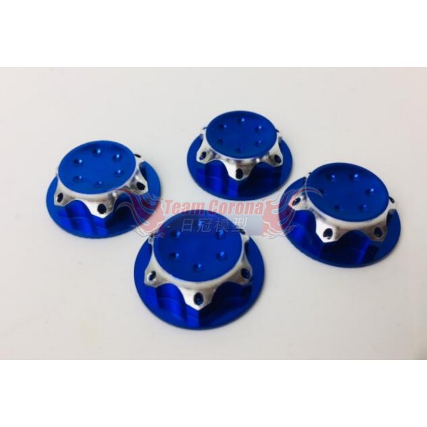 Team Solar 17mm Lock nut Blue #M014BL