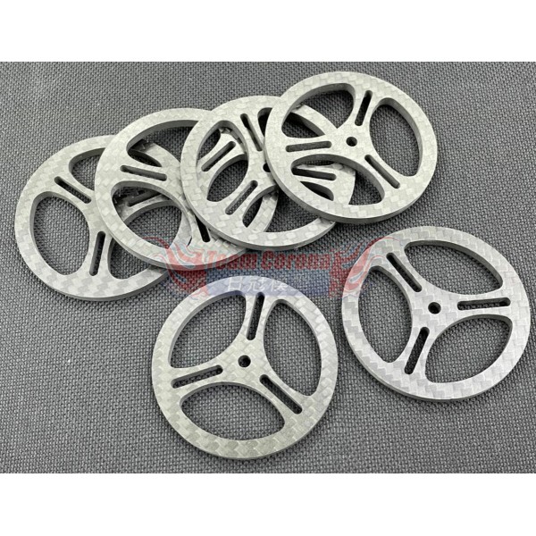 Team Solar Carbon Set-up Wheel for 1/10 GP Nitro Foam Tires 58/60/62mm ...