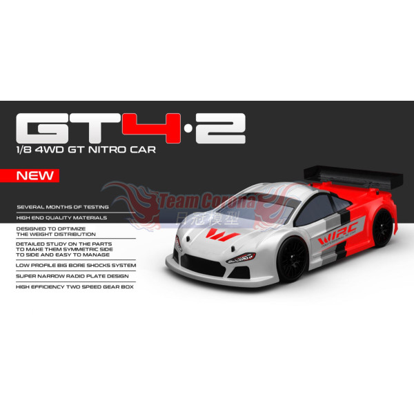 WIRC GT4.2 1/8 GP Nitro On-road GT Car kit WRC GT4
